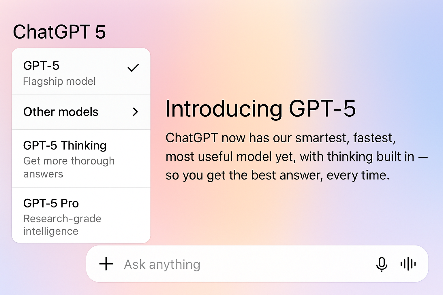 GPT-5: Here's What's New in ChatGPT's Big Update